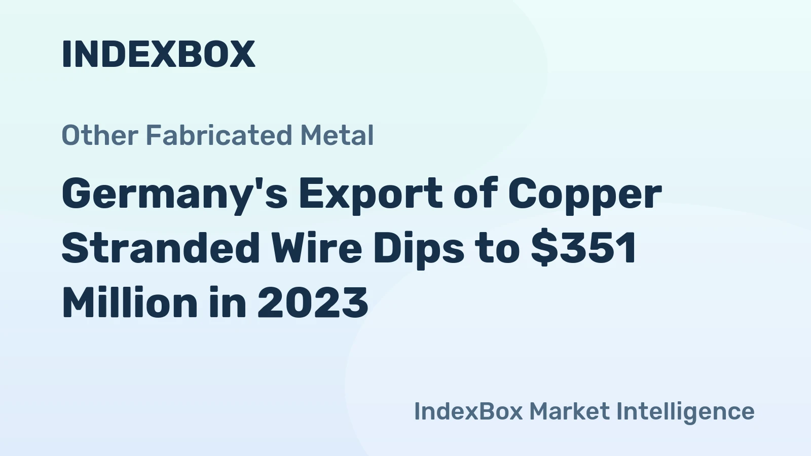 Germany's Export of Copper Stranded Wire Dips to $351 Million in 2023