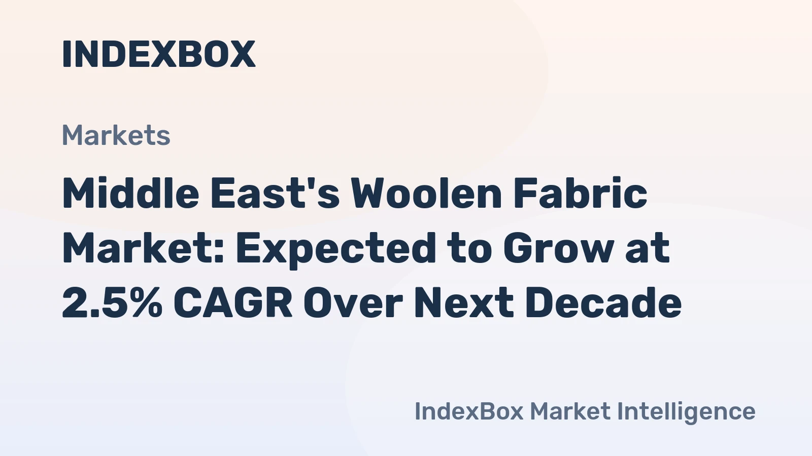 Middle East's Woolen Fabric Market: Expected to Grow at 2.5% CAGR Over Next Decade
