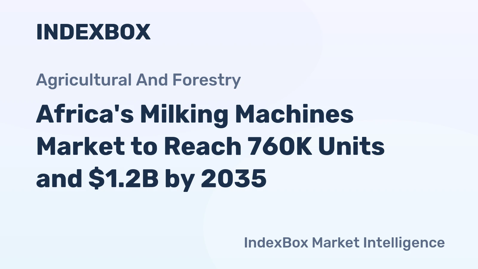 Africa's Milking Machines Market to Reach 760K Units and $1.2B by 2035