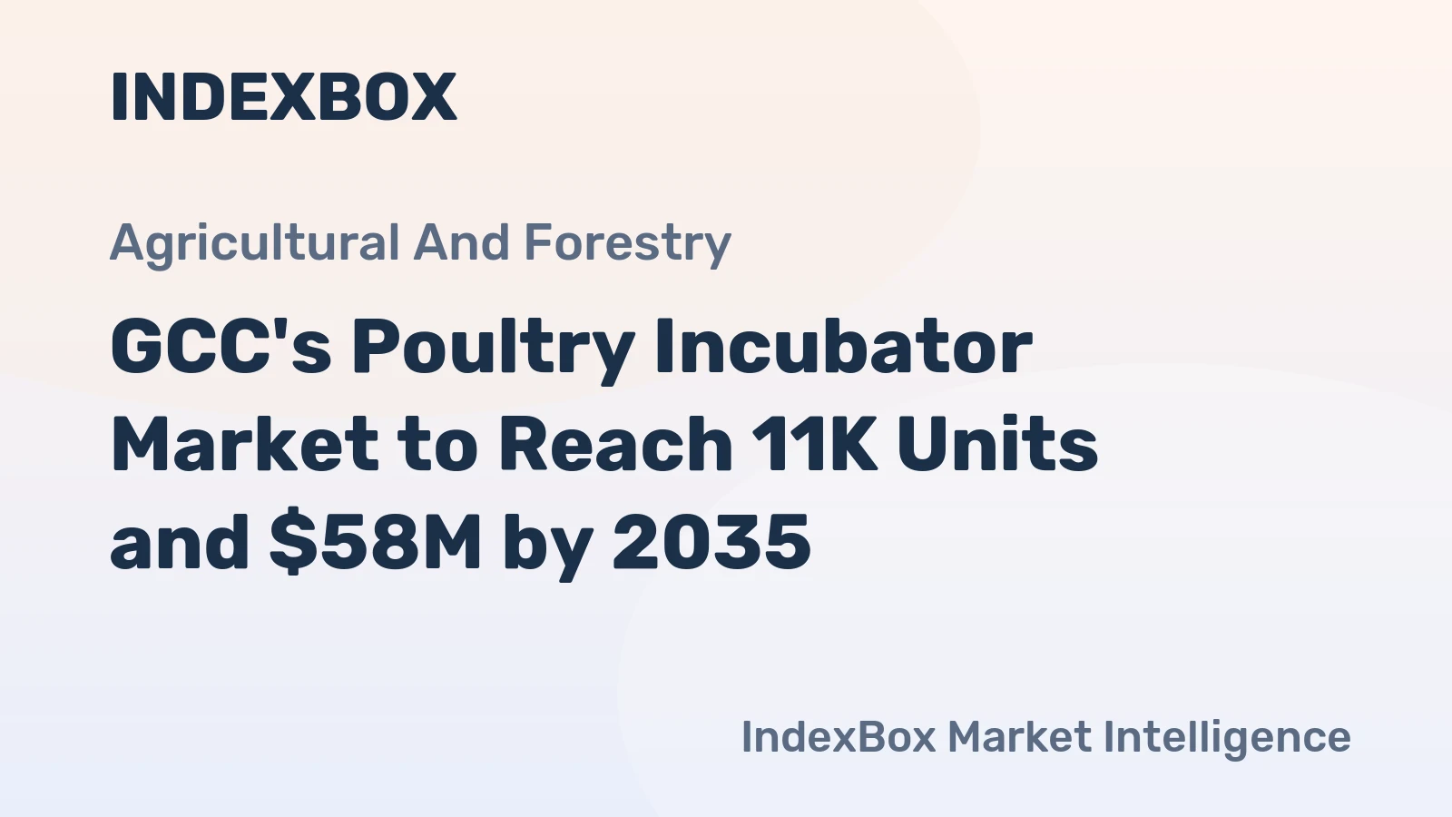 GCC's Poultry Incubator Market to Reach 11K Units and $58M by 2035