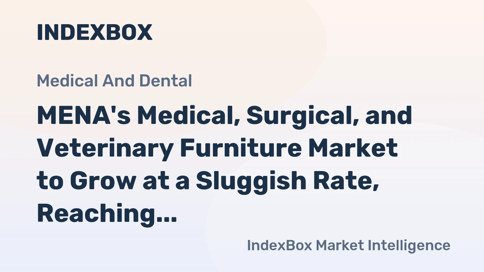 MENA's Medical, Surgical, and Veterinary Furniture Market to Grow at a Sluggish Rate, Reaching 183M Units by 2035