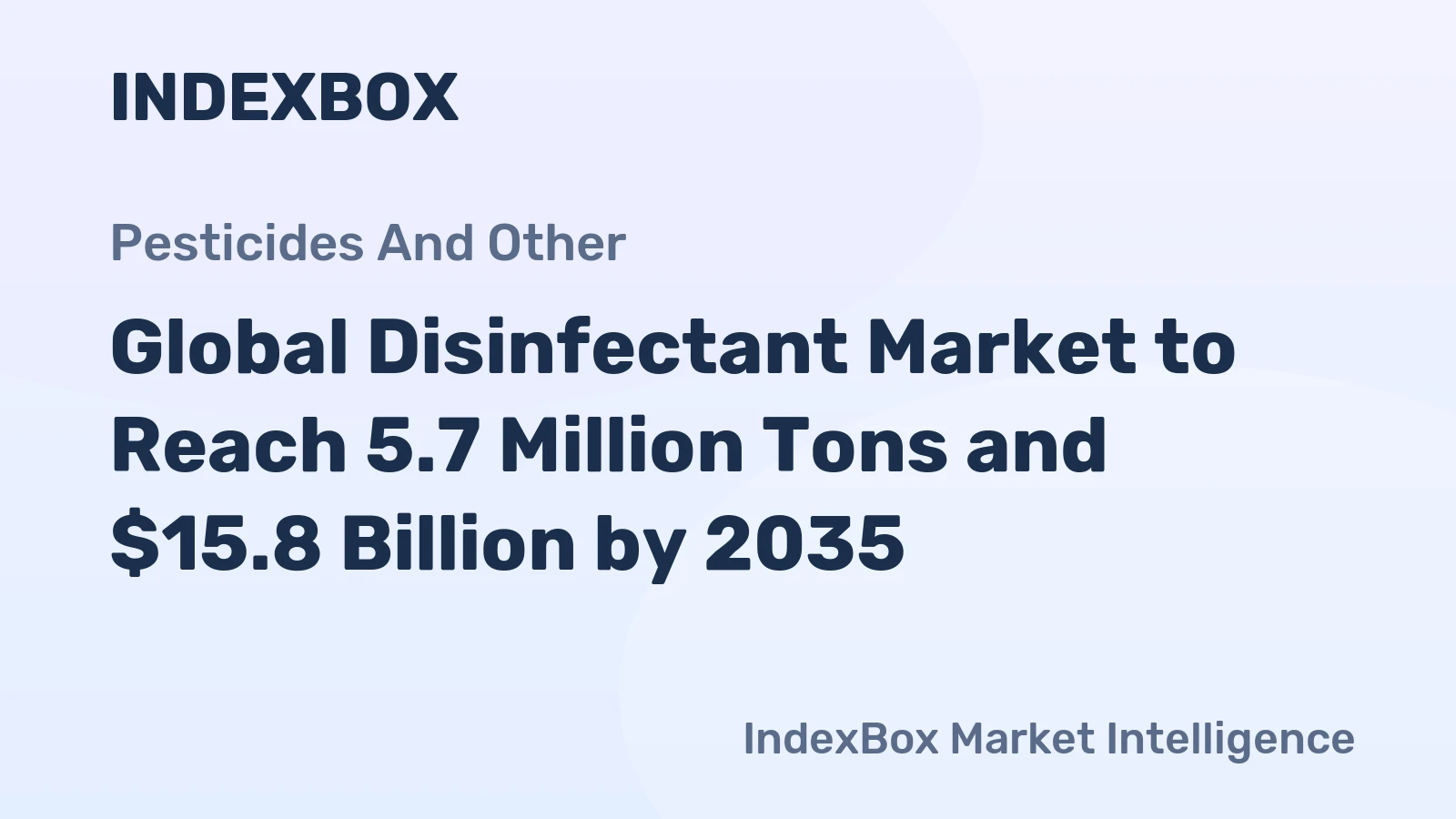 Global Disinfectant Market to Reach 5.7 Million Tons and $15.8 Billion by 2035