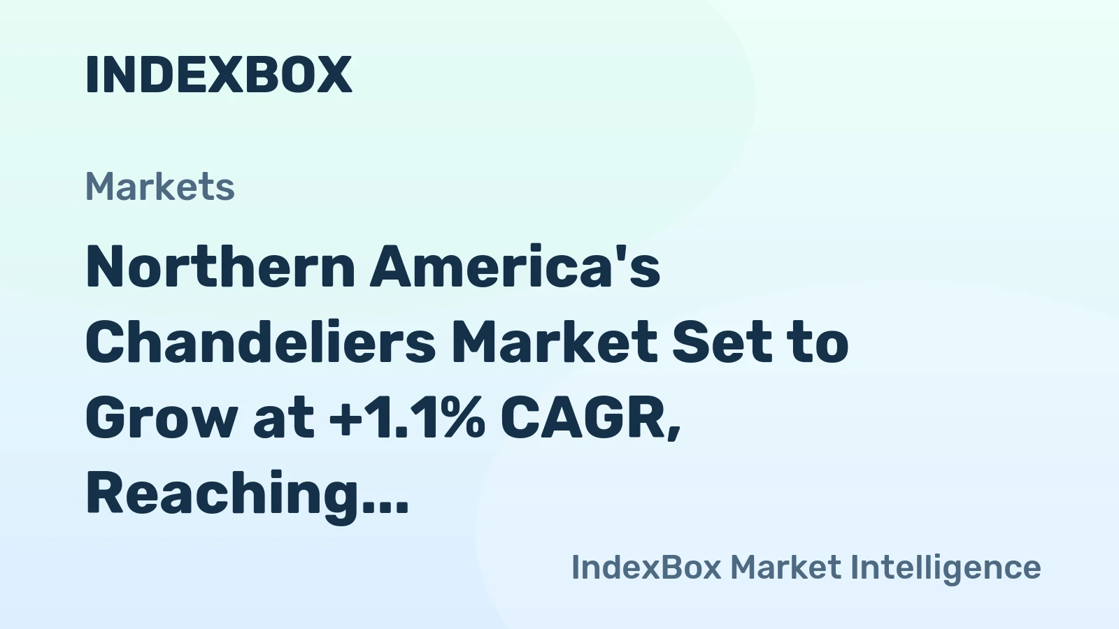Northern America's Chandeliers Market Set to Grow at +1.1% CAGR, Reaching 676K Tons by 2035