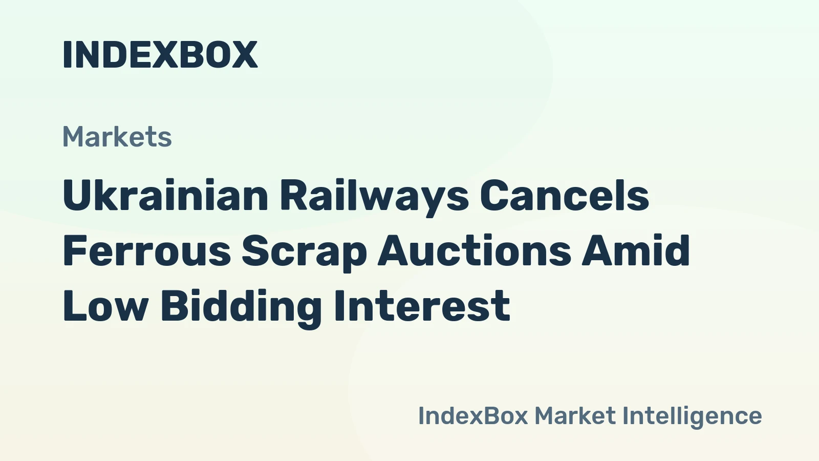 Ukrainian Railways Cancels Ferrous Scrap Auctions Amid Low Bidding Interest