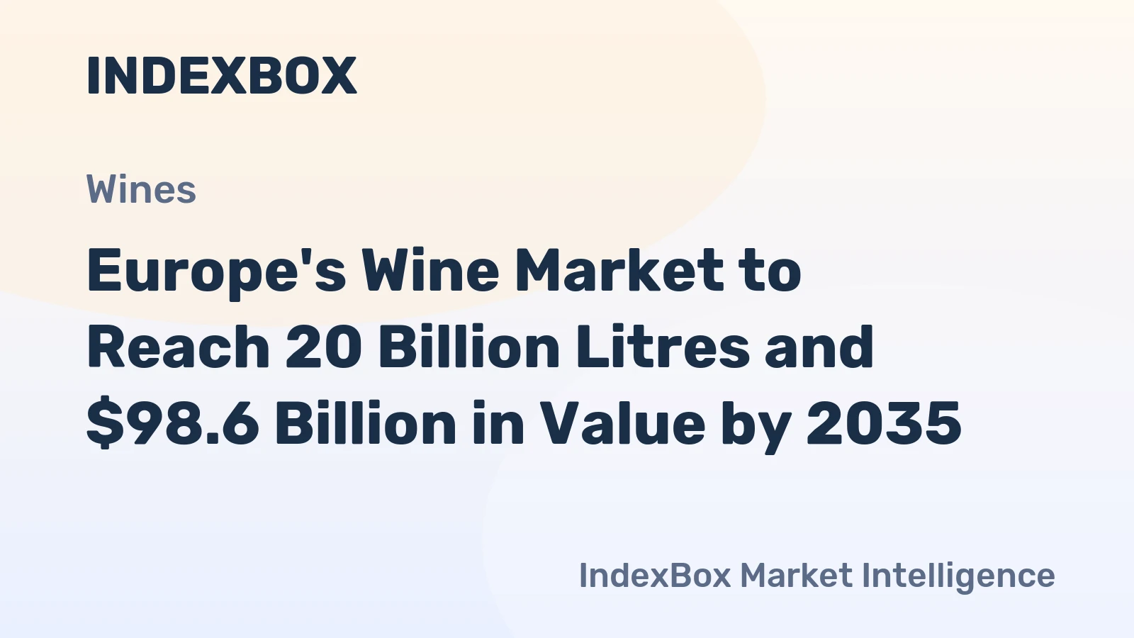 Europe's Wine Market to Reach 20 Billion Litres and $98.6 Billion in Value by 2035