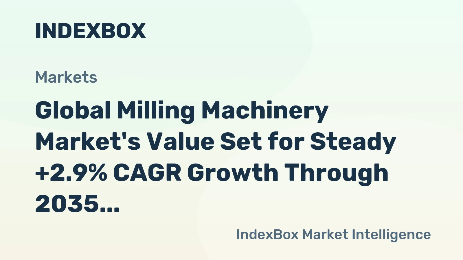 Global Milling Machinery Market's Value Set for Steady +2.9% CAGR Growth Through 2035
