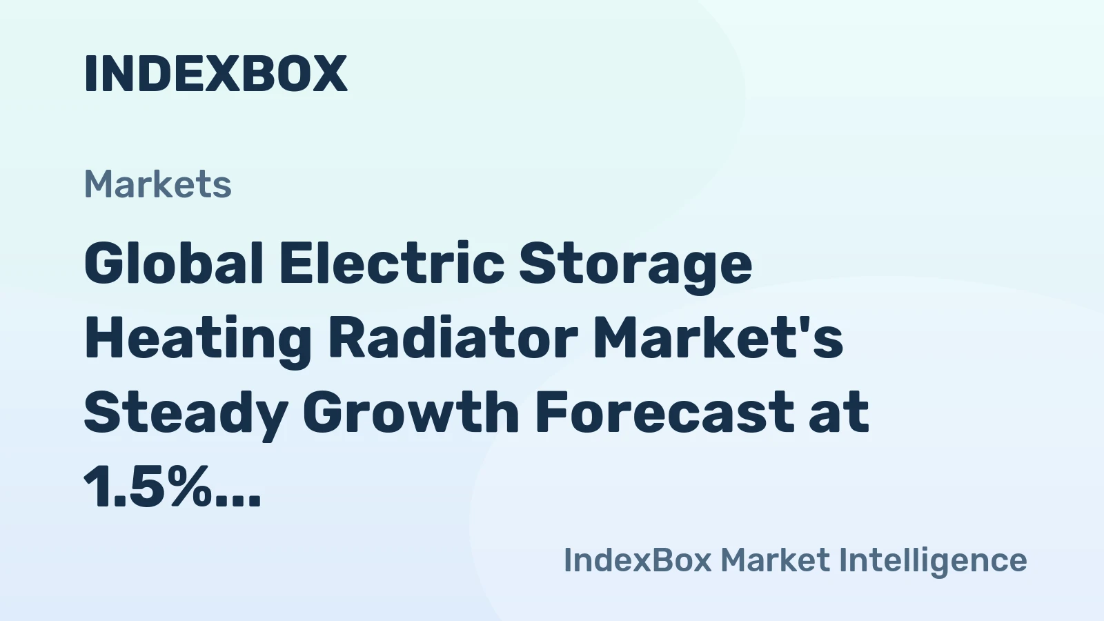 Global Electric Storage Heating Radiator Market's Steady Growth Forecast at 1.5% CAGR