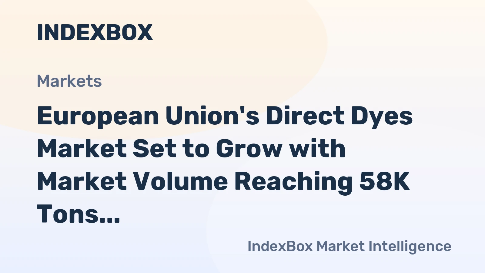 European Union's Direct Dyes Market Set to Grow with Market Volume Reaching 58K Tons and Market Value $214M by 2035