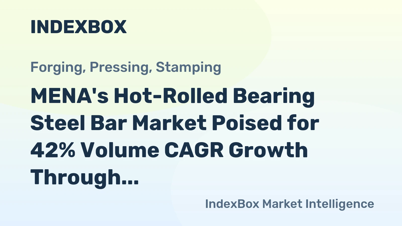 MENA's Hot-Rolled Bearing Steel Bar Market Poised for 42% Volume CAGR Growth Through 2035