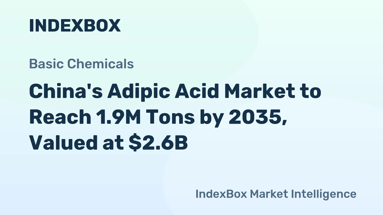 China's Adipic Acid Market to Reach 1.9M Tons by 2035, Valued at $2.6B