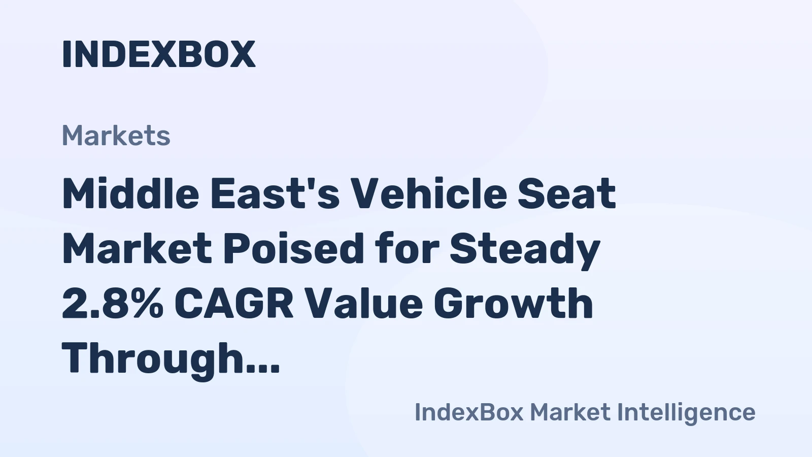 Middle East's Vehicle Seat Market Poised for Steady 2.8% CAGR Value Growth Through 2035