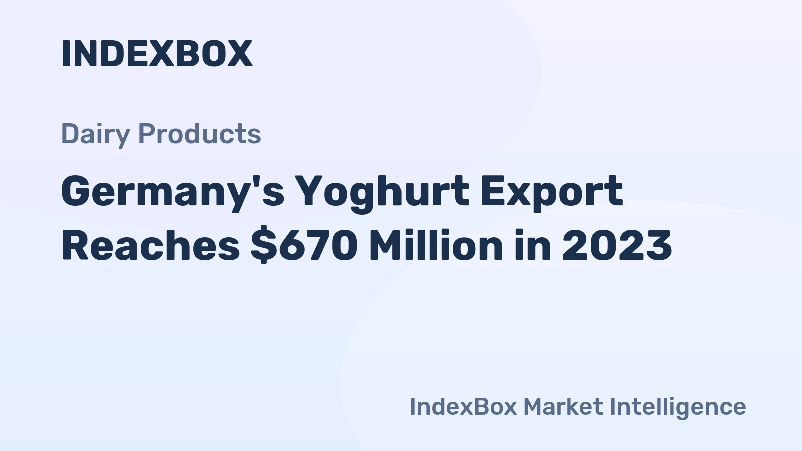 Germany's Yoghurt Export Reaches $670 Million in 2023