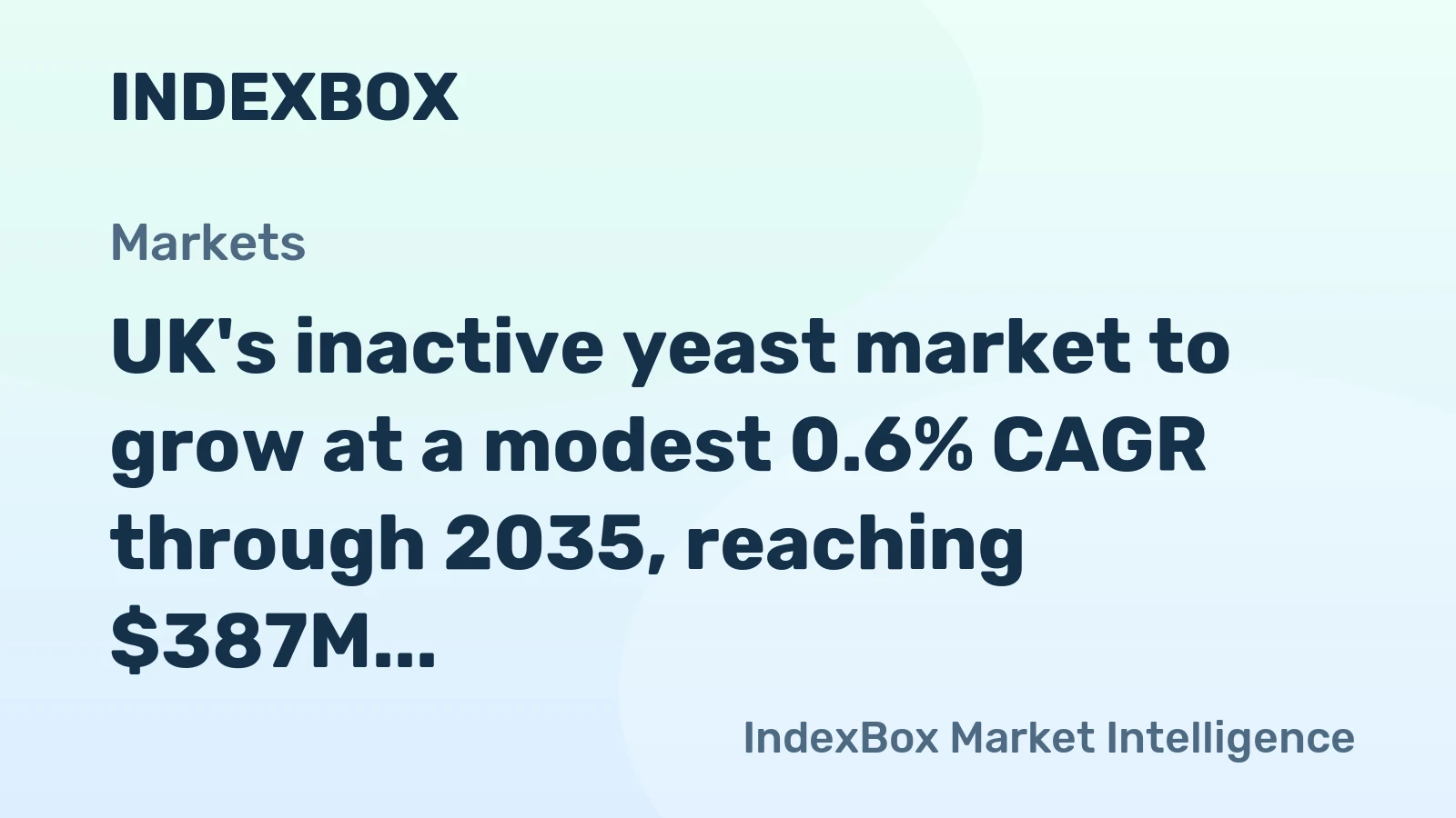 UK's inactive yeast market to grow at a modest 0.6% CAGR through 2035, reaching $387M, driven by rising demand.