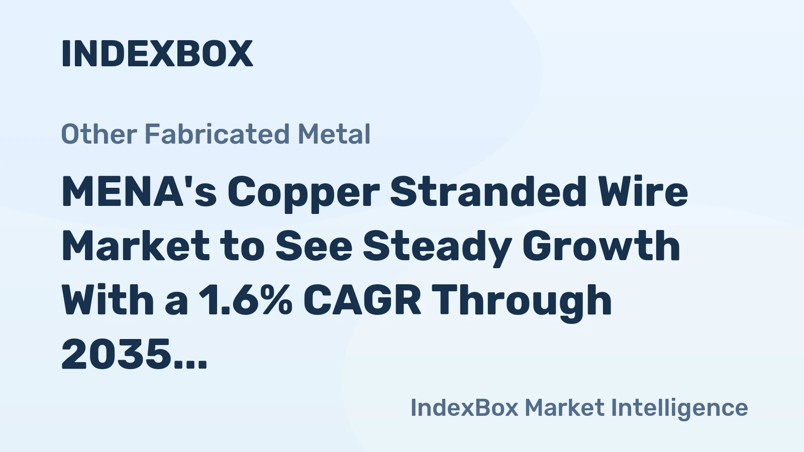 MENA's Copper Stranded Wire Market to See Steady Growth With a 1.6% CAGR Through 2035