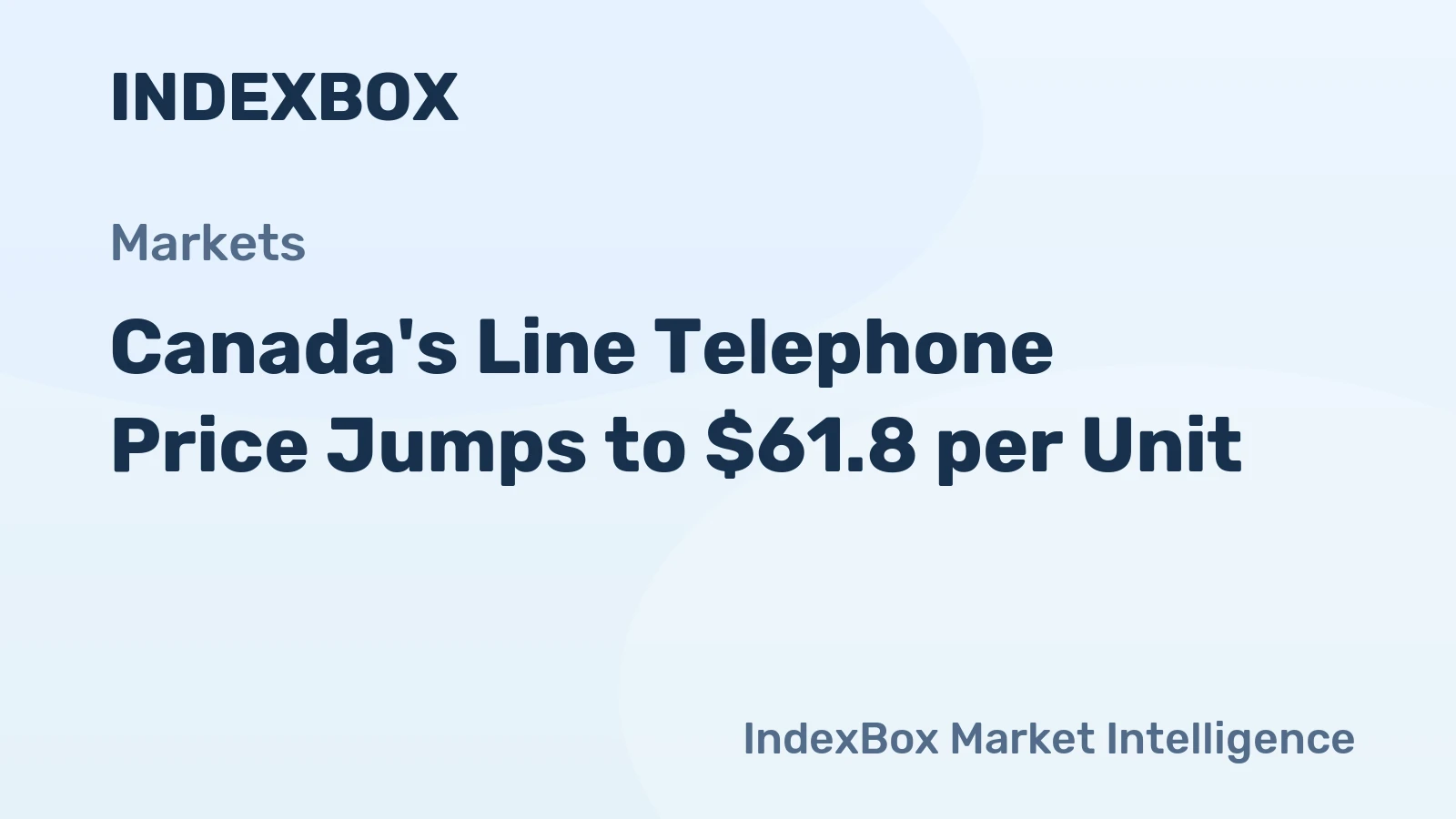Canada's Line Telephone Price Jumps to $61.8 per Unit