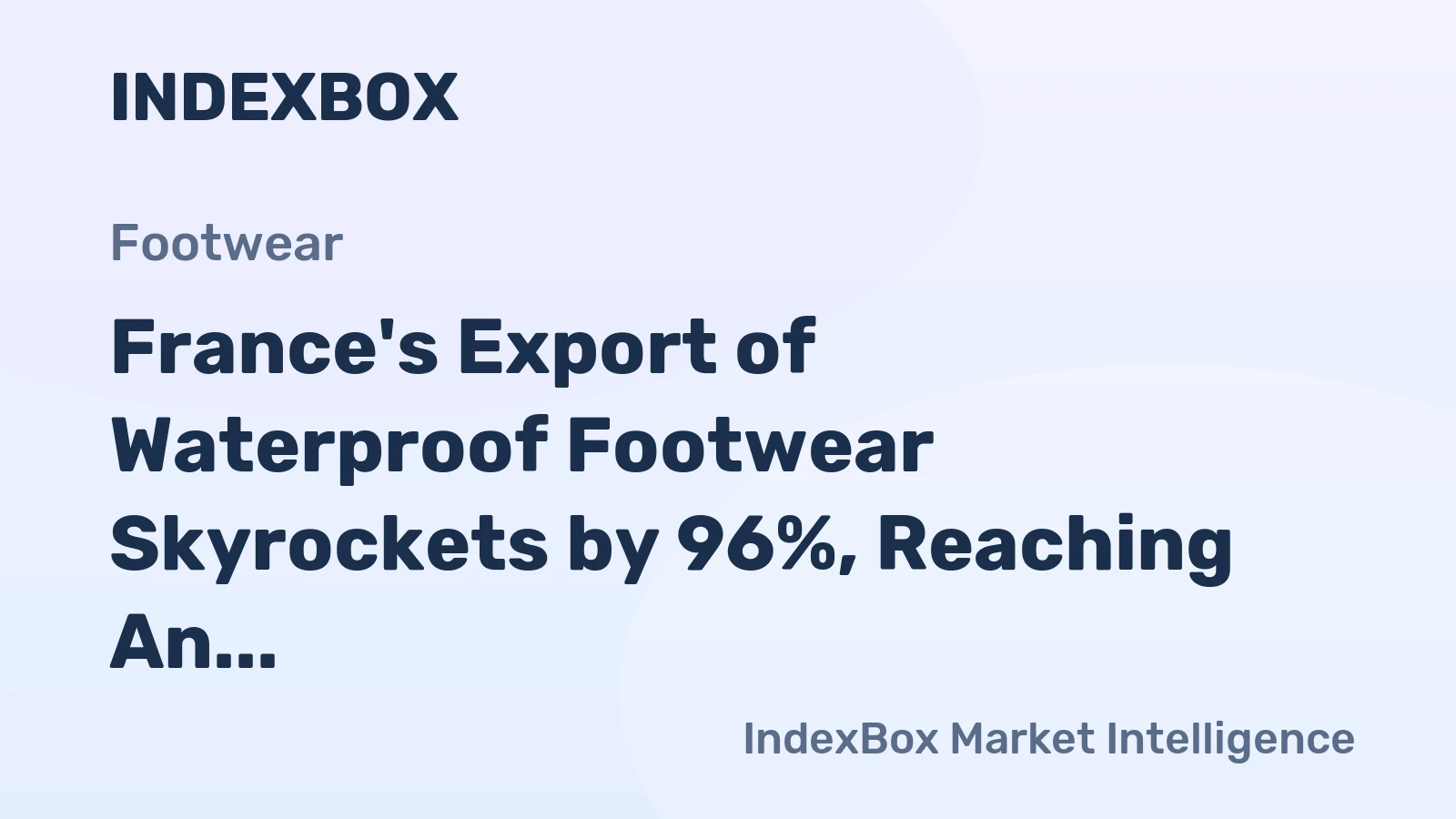 France's Export of Waterproof Footwear Skyrockets by 96%, Reaching An Unprecedented $122 Million in 2024