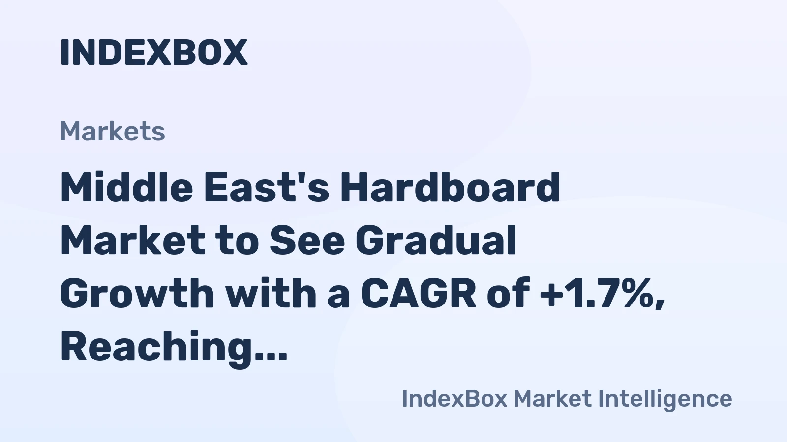 Middle East's Hardboard Market to See Gradual Growth with a CAGR of +1.7%, Reaching $131M by 2035