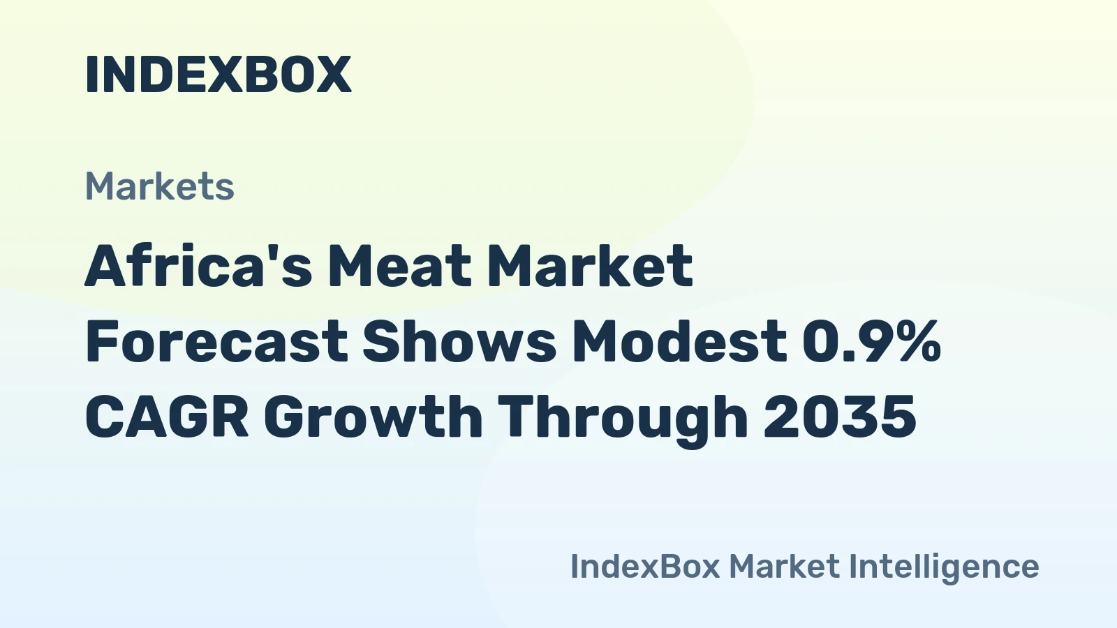 Africa's Meat Market Forecast Shows Modest 0.9% CAGR Growth Through 2035