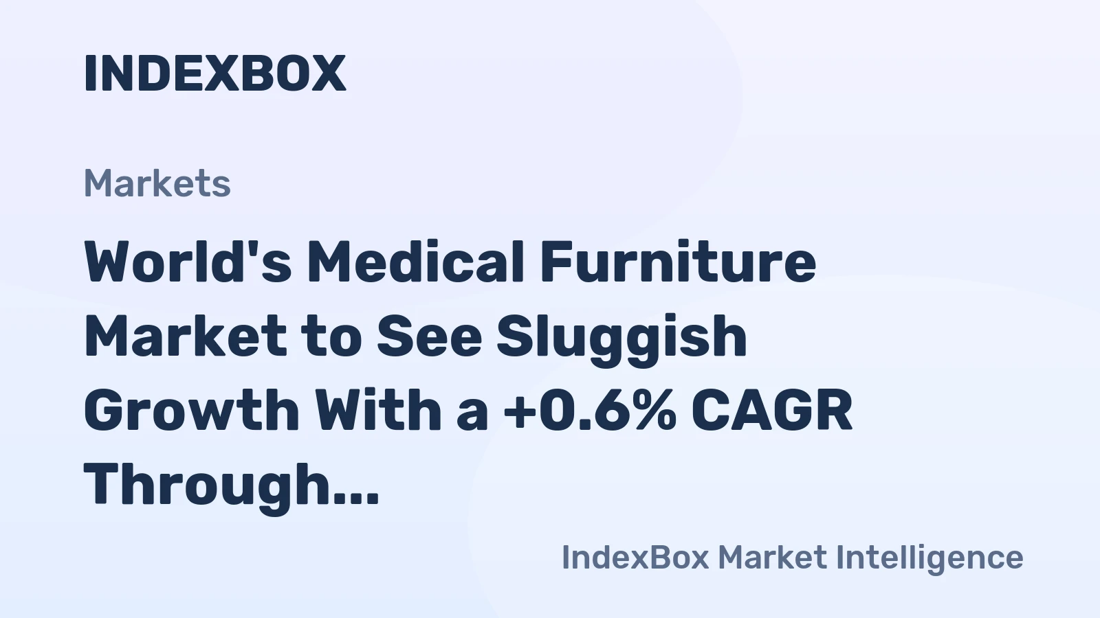 World's Medical Furniture Market to See Sluggish Growth With a +0.6% CAGR Through 2035