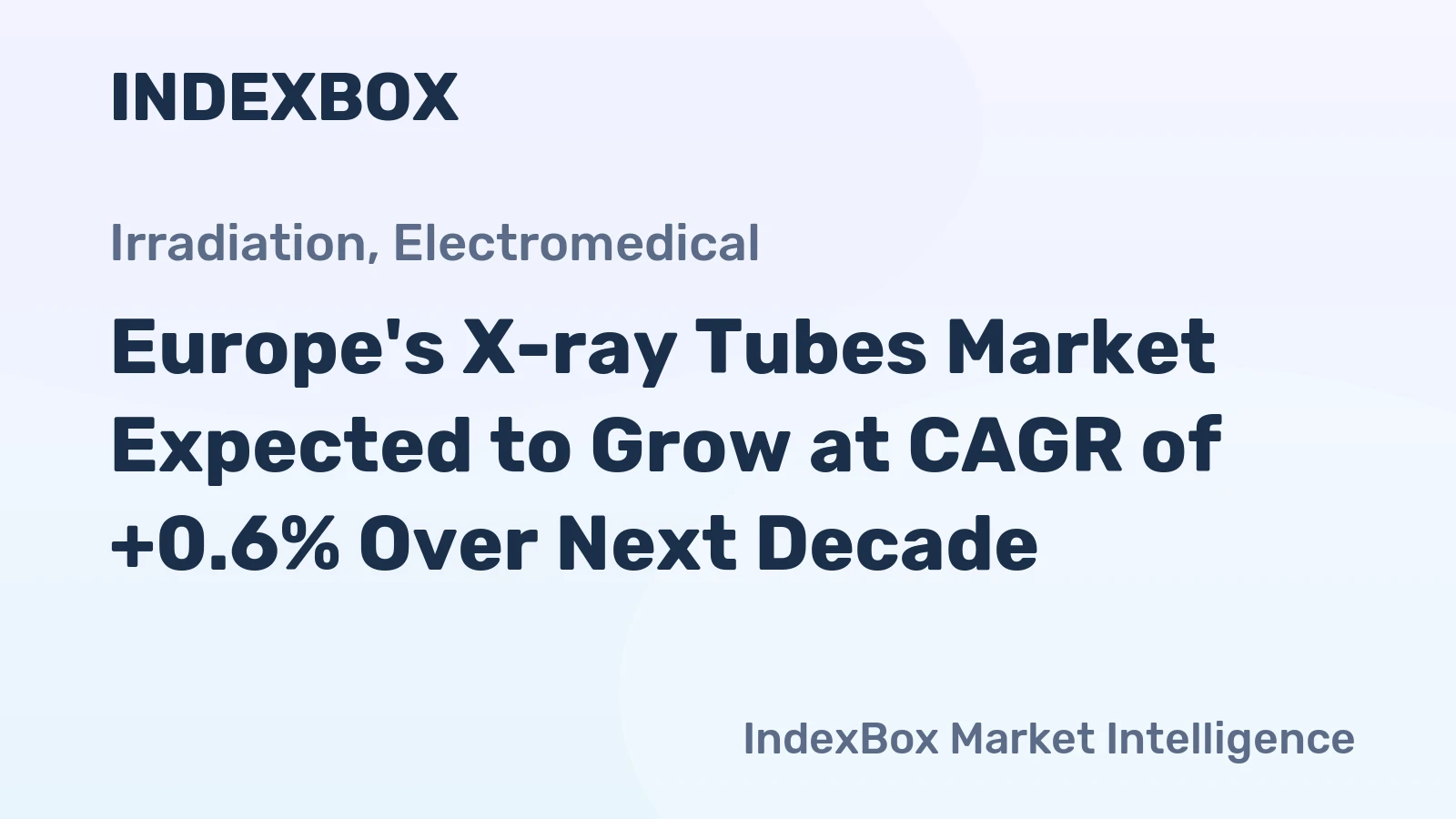 Europe's X-ray Tubes Market Expected to Grow at CAGR of +0.6% Over Next Decade