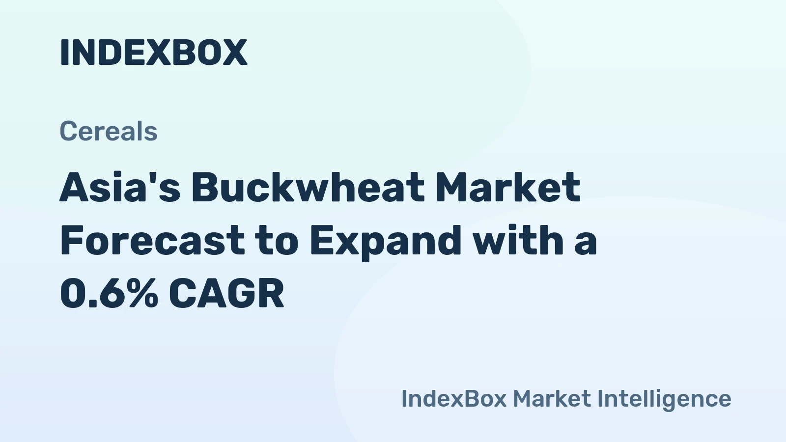 Asia's Buckwheat Market Forecast to Expand with a 0.6% CAGR
