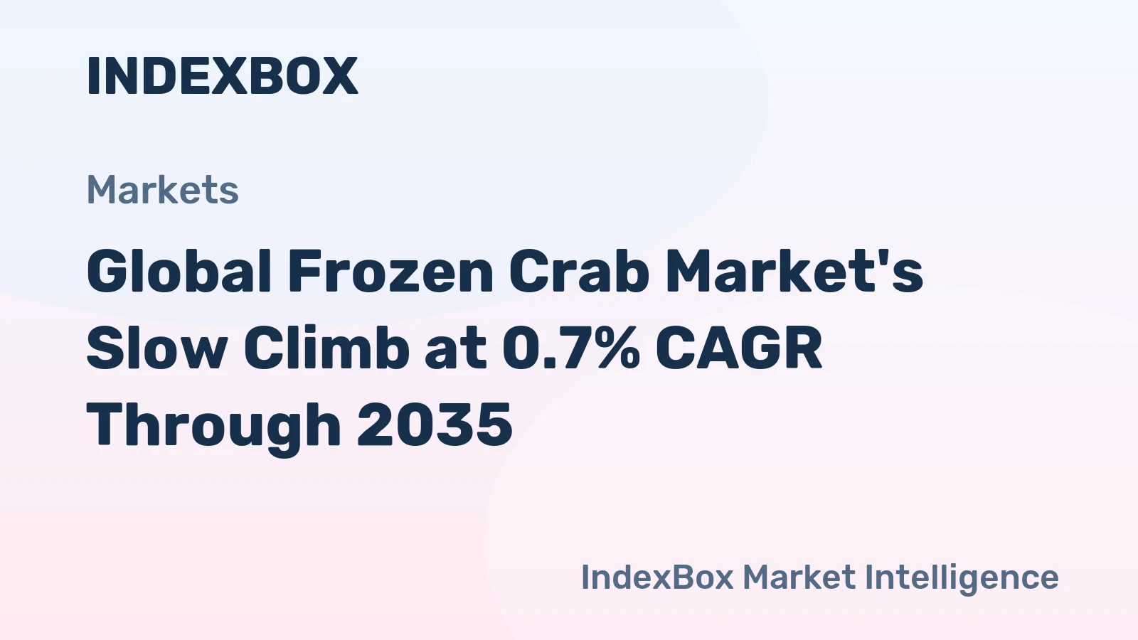 Global Frozen Crab Market's Slow Climb at 0.7% CAGR Through 2035