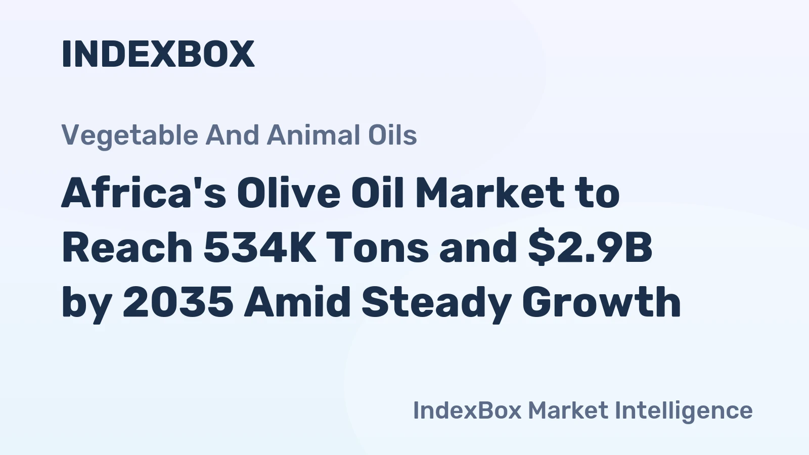 Africa's Olive Oil Market to Reach 534K Tons and $2.9B by 2035 Amid Steady Growth