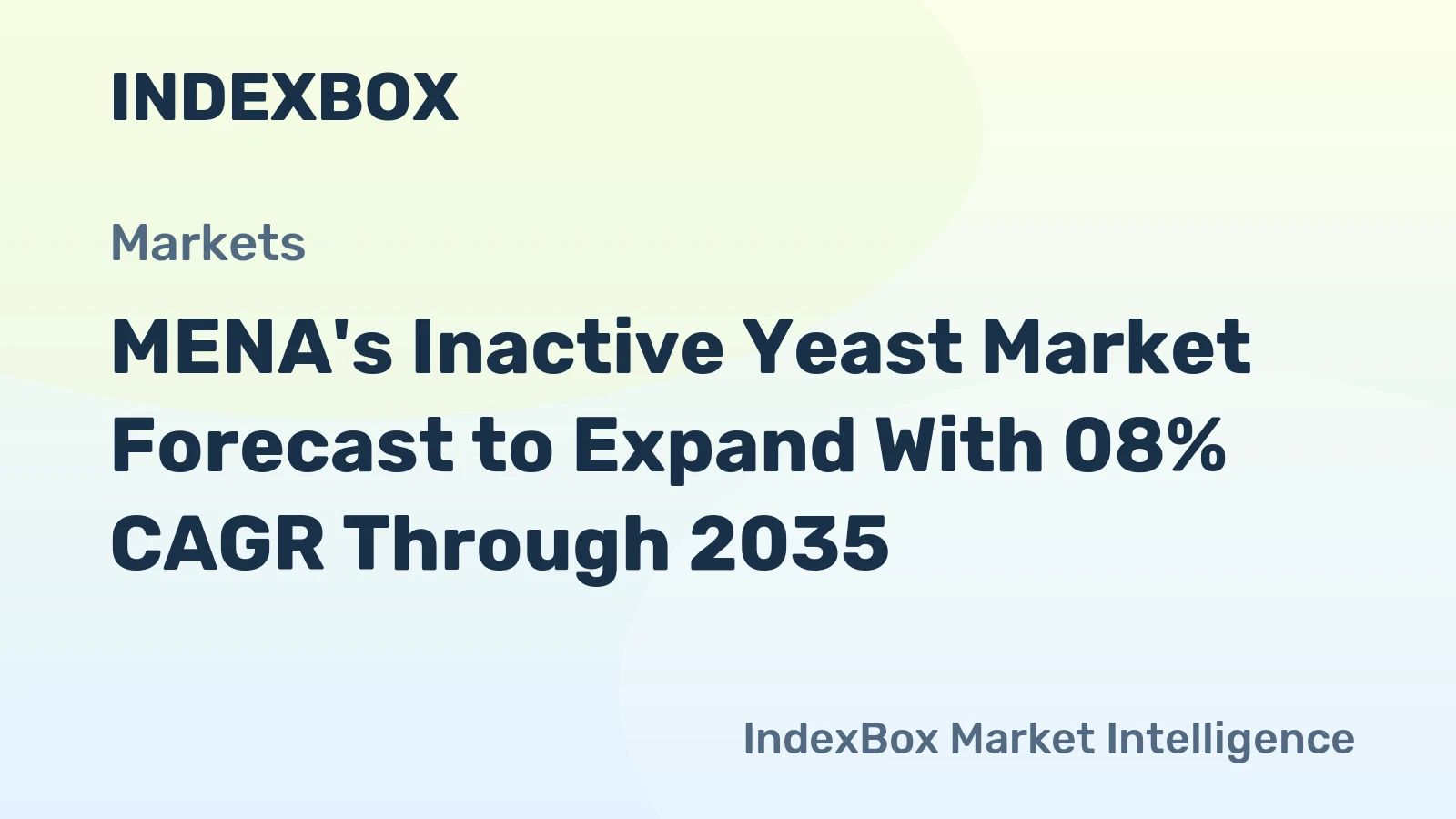 MENA's Inactive Yeast Market Forecast to Expand With 08% CAGR Through 2035