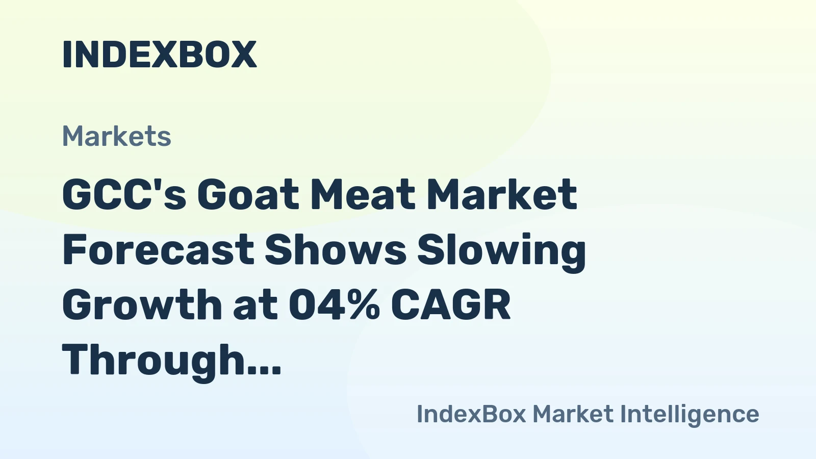 GCC's Goat Meat Market Forecast Shows Slowing Growth at 04% CAGR Through 2035