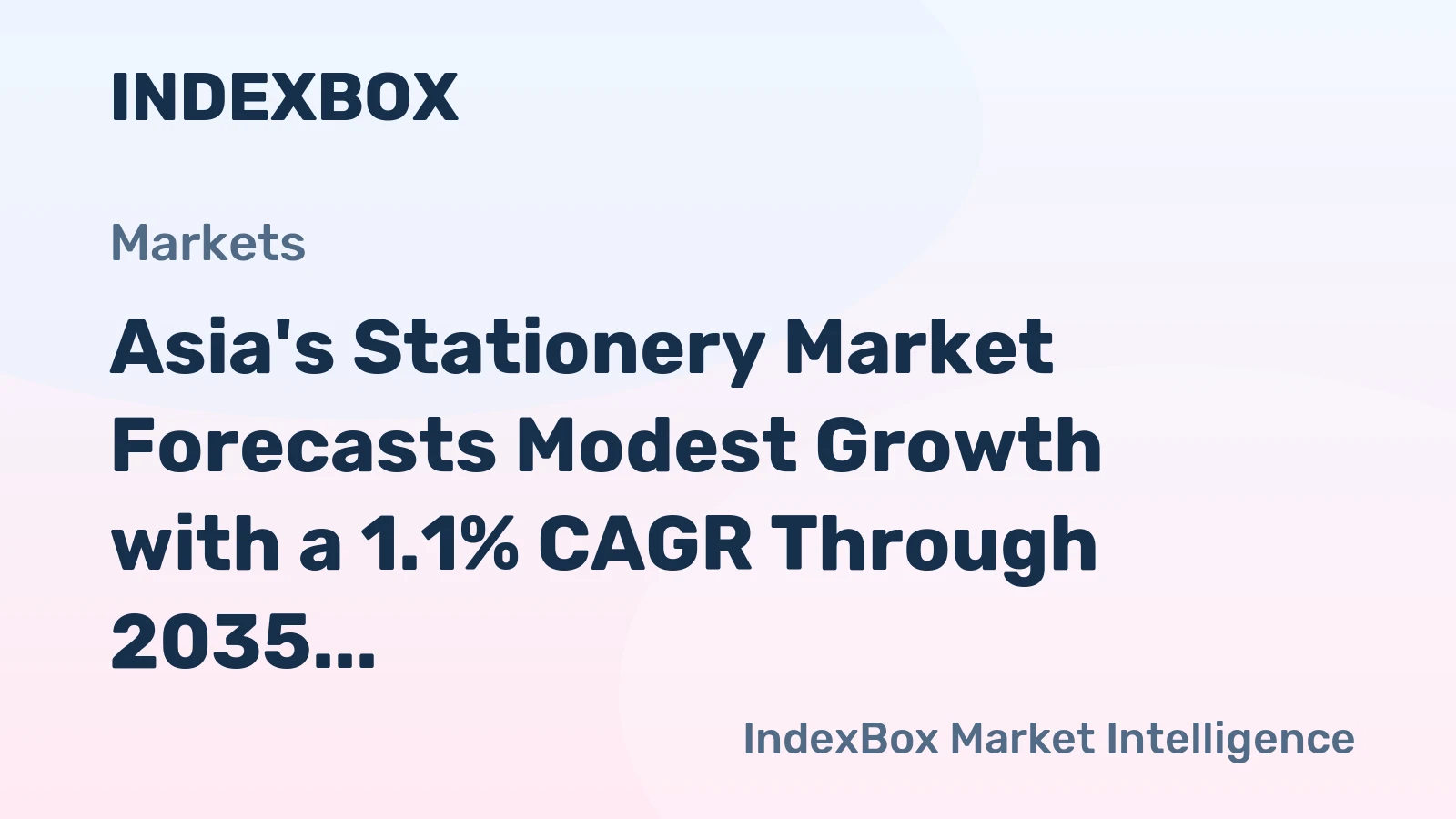 Asia's Stationery Market Forecasts Modest Growth with a 1.1% CAGR Through 2035