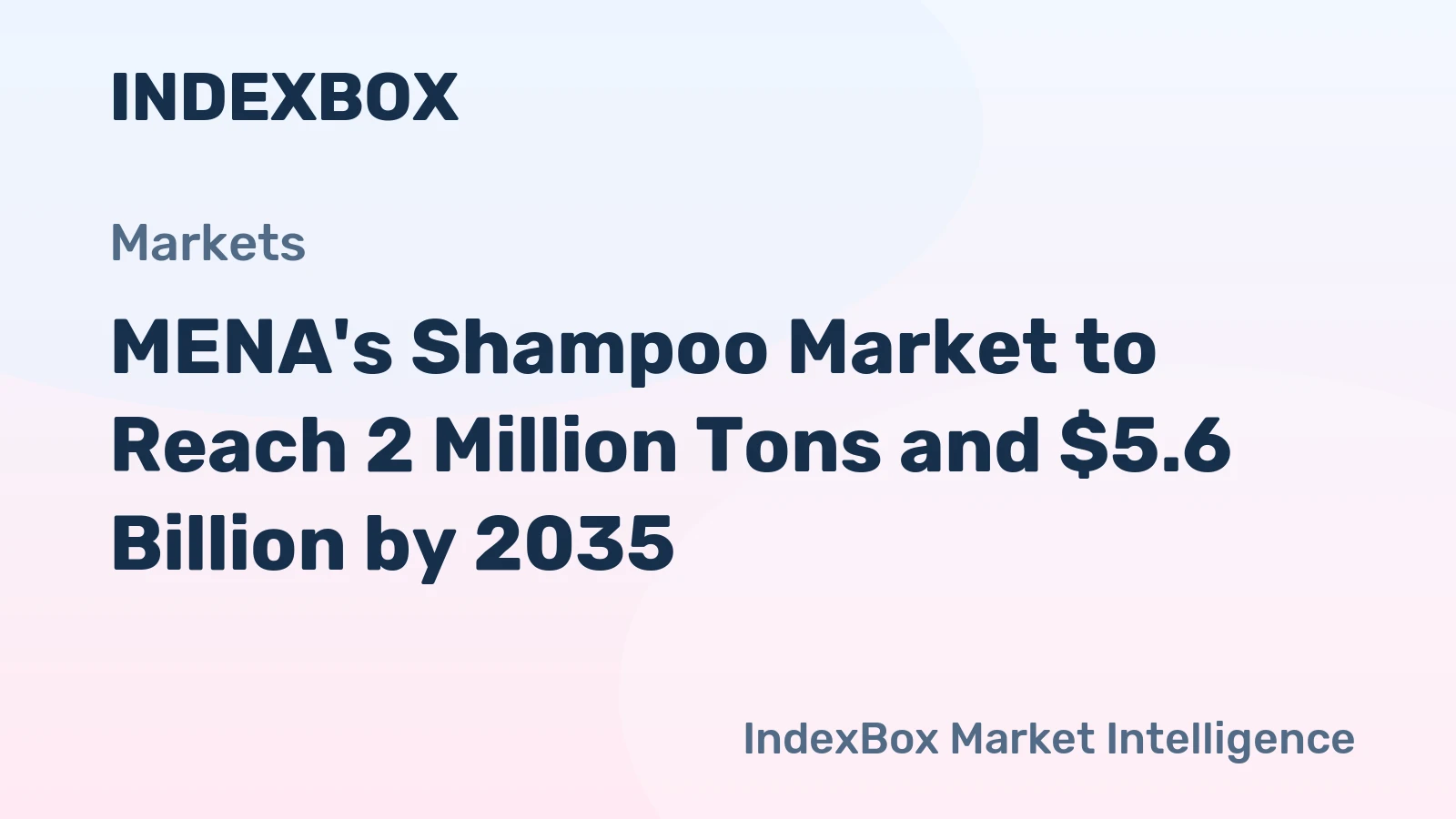 MENA's Shampoo Market to Reach 2 Million Tons and $5.6 Billion by 2035