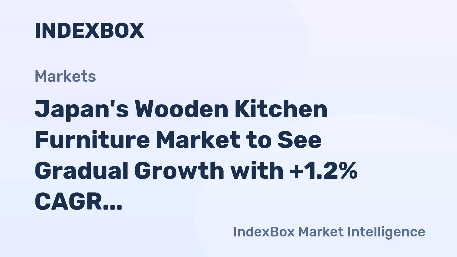 Japan's Wooden Kitchen Furniture Market to See Gradual Growth with +1.2% CAGR over the Next Decade