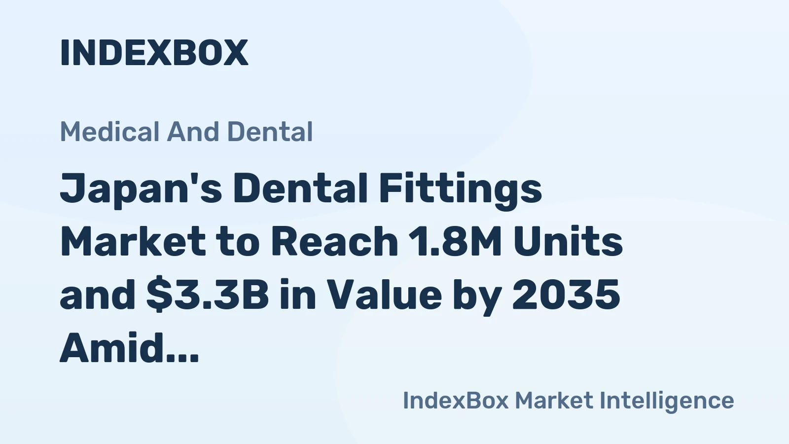 Japan's Dental Fittings Market to Reach 1.8M Units and $3.3B in Value by 2035 Amid Steady Growth