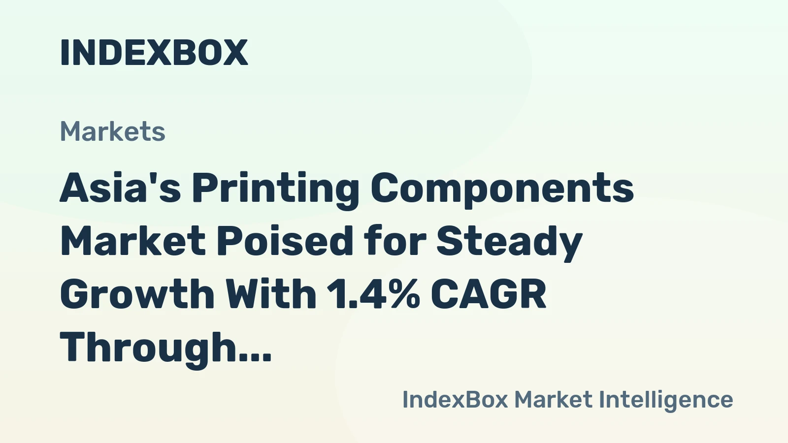 Asia's Printing Components Market Poised for Steady Growth With 1.4% CAGR Through 2035