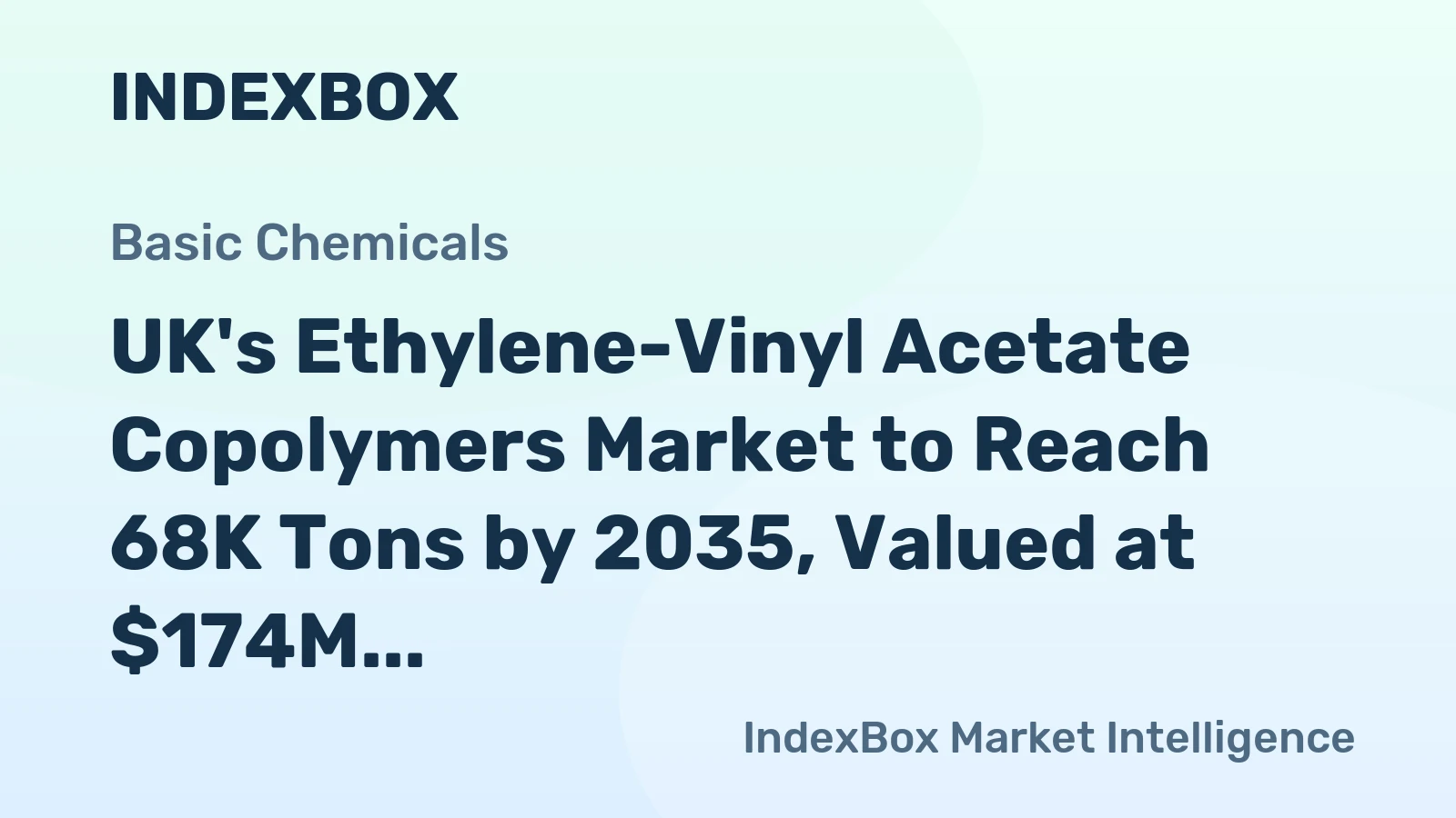 UK's Ethylene-Vinyl Acetate Copolymers Market to Reach 68K Tons by 2035, Valued at $174M