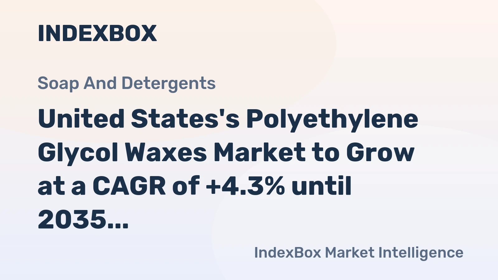 United States's Polyethylene Glycol Waxes Market to Grow at a CAGR of +4.3% until 2035, Reaching 147K Tons