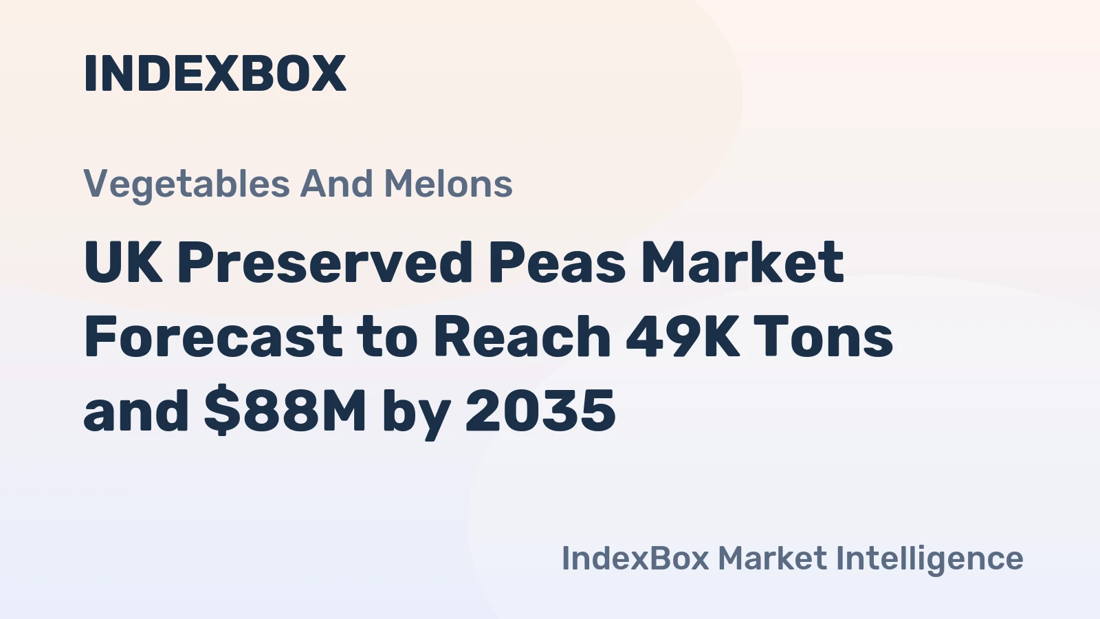 UK Preserved Peas Market Forecast to Reach 49K Tons and $88M by 2035