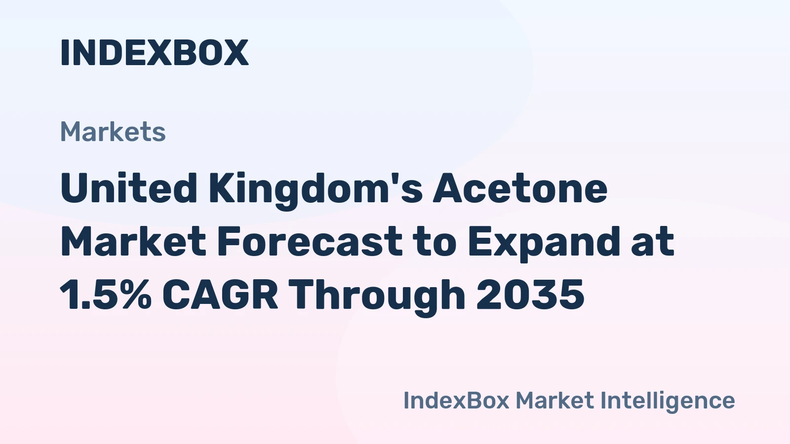 United Kingdom's Acetone Market Forecast to Expand at 1.5% CAGR Through 2035