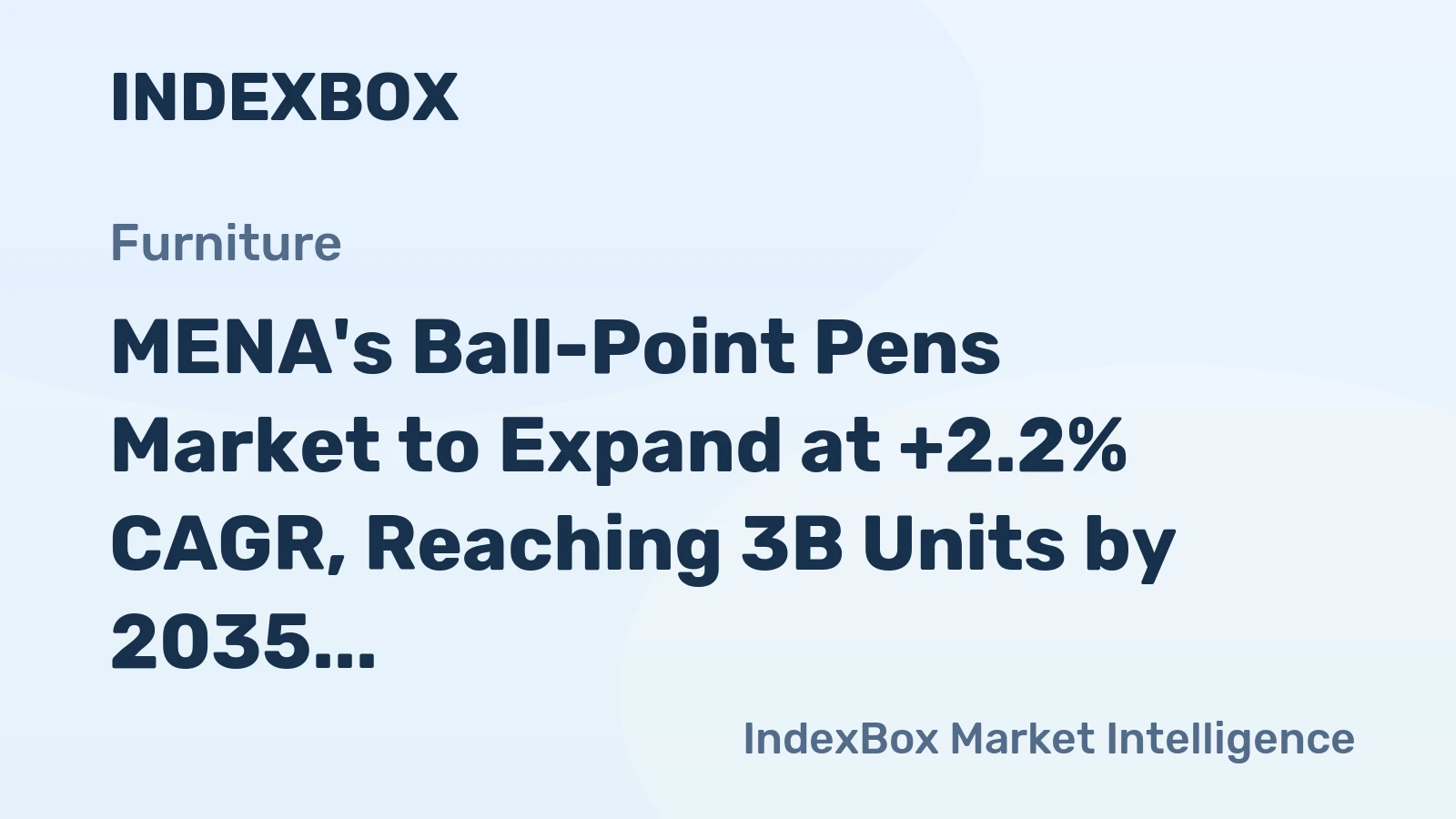 MENA's Ball-Point Pens Market to Expand at +2.2% CAGR, Reaching 3B Units by 2035