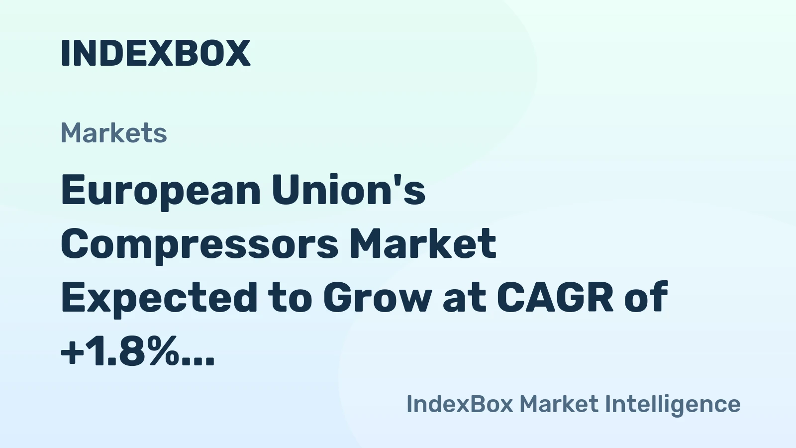 European Union's Compressors Market Expected to Grow at CAGR of +1.8% Over Next Decade