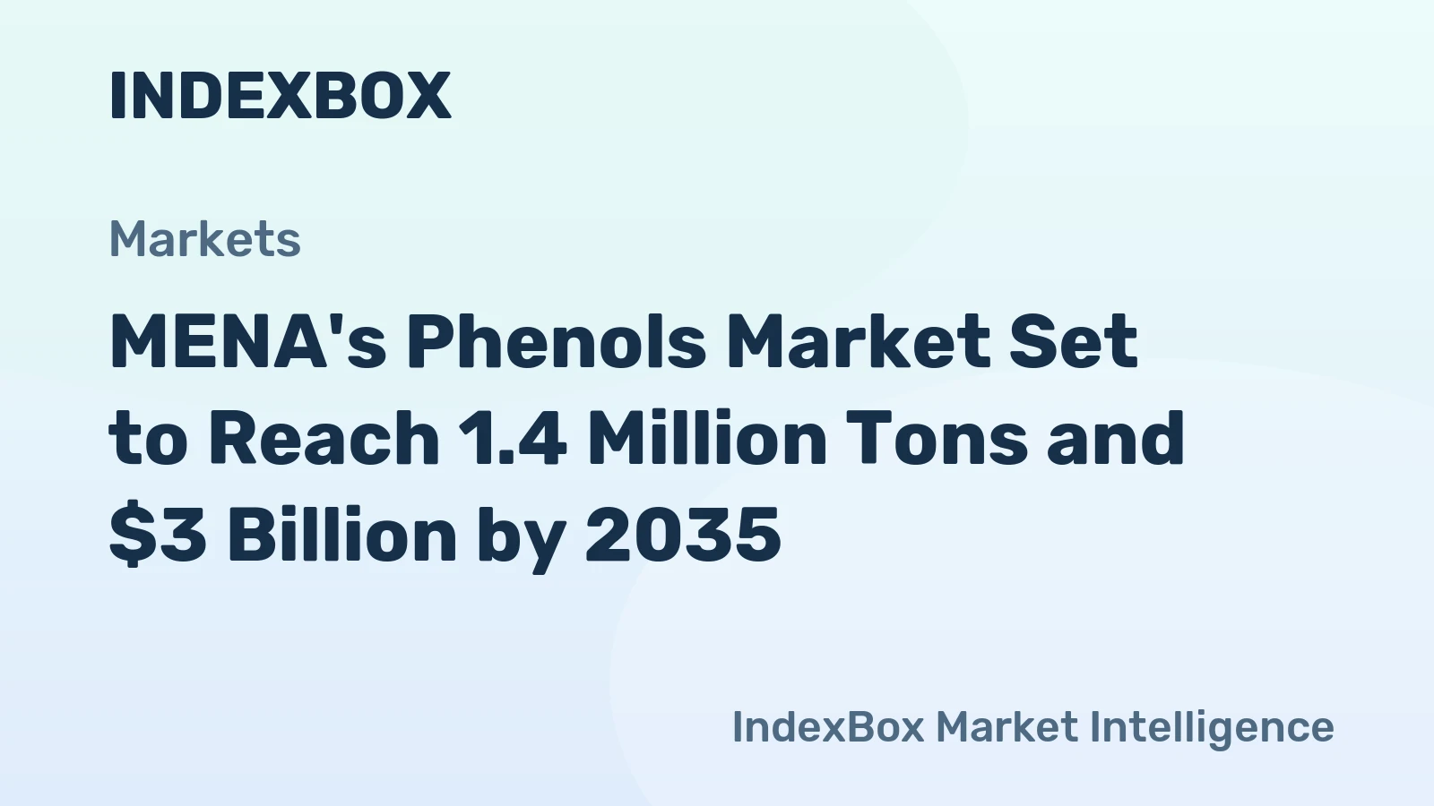 MENA's Phenols Market Set to Reach 1.4 Million Tons and $3 Billion by 2035