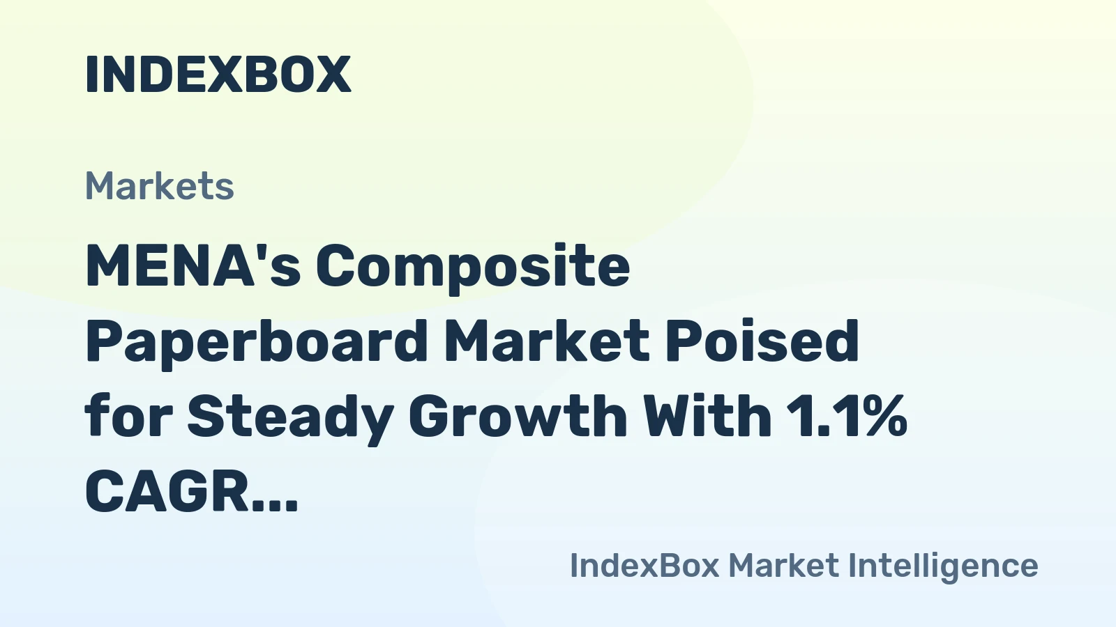 MENA's Composite Paperboard Market Poised for Steady Growth With 1.1% CAGR Through 2035