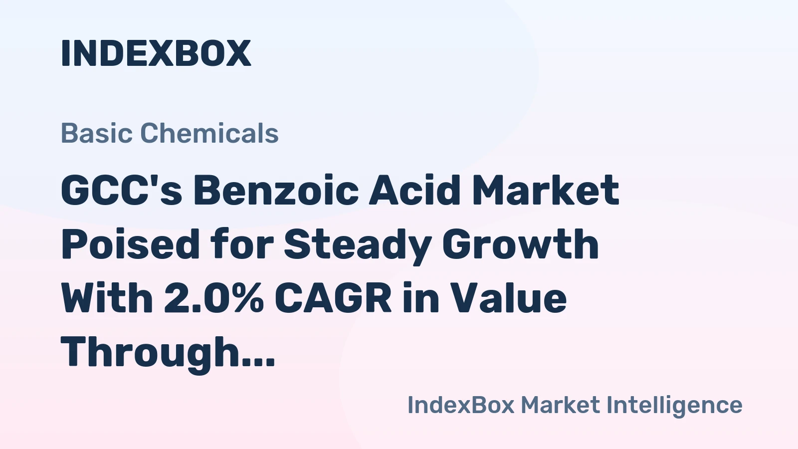 GCC's Benzoic Acid Market Poised for Steady Growth With 2.0% CAGR in Value Through 2035