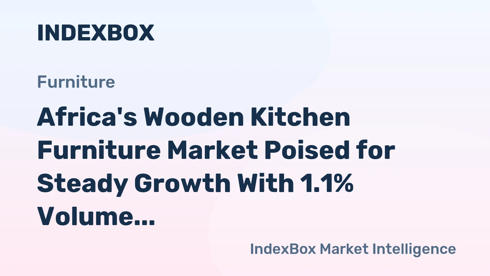 Africa's Wooden Kitchen Furniture Market Poised for Steady Growth With 1.1% Volume CAGR Through 2035