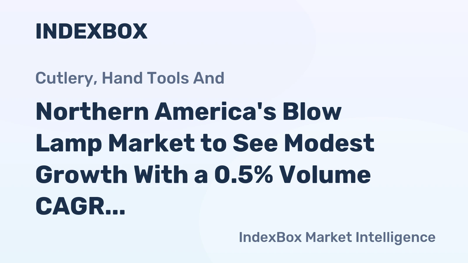 Northern America's Blow Lamp Market to See Modest Growth With a 0.5% Volume CAGR Through 2035