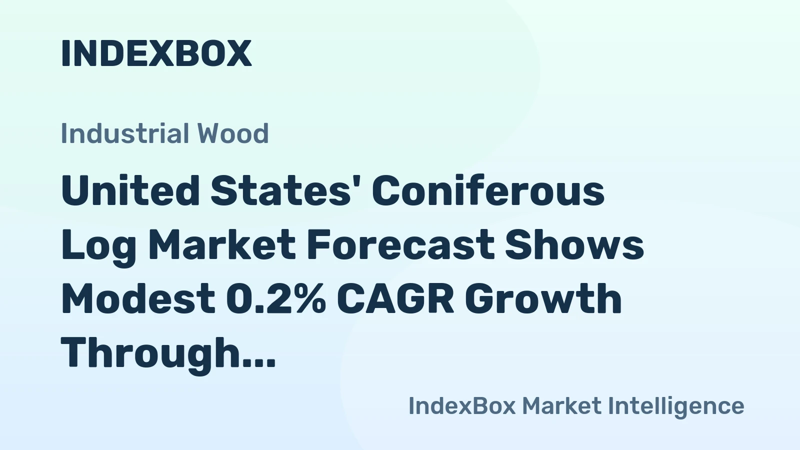 United States' Coniferous Log Market Forecast Shows Modest 0.2% CAGR Growth Through 2035