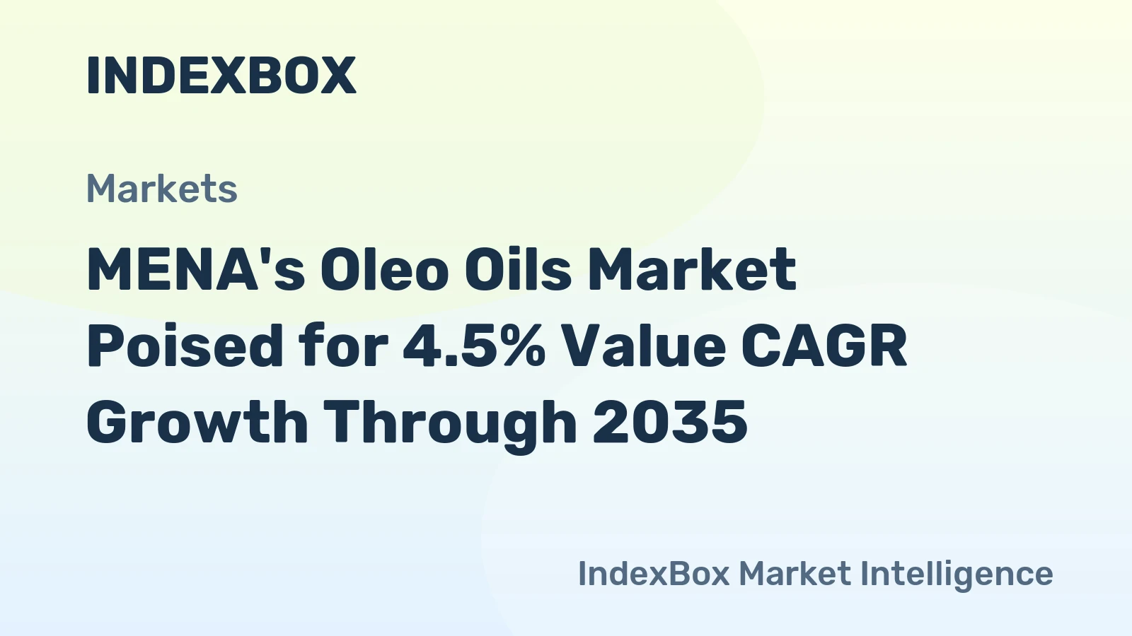 MENA's Oleo Oils Market Poised for 4.5% Value CAGR Growth Through 2035