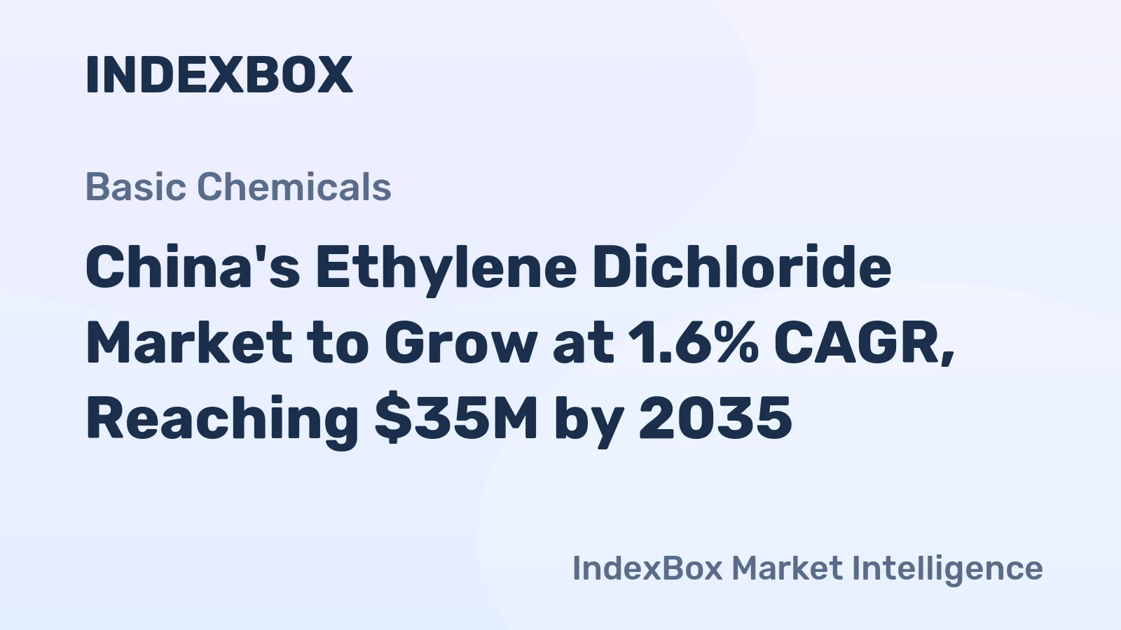China's Ethylene Dichloride Market to Grow at 1.6% CAGR, Reaching $35M by 2035