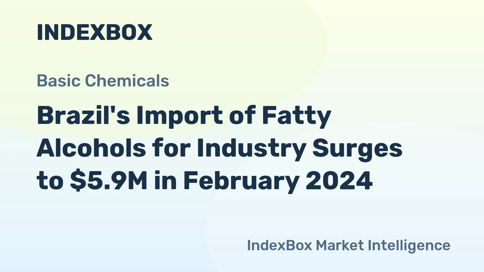 Brazil's Import of Fatty Alcohols for Industry Surges to $5.9M in February 2024