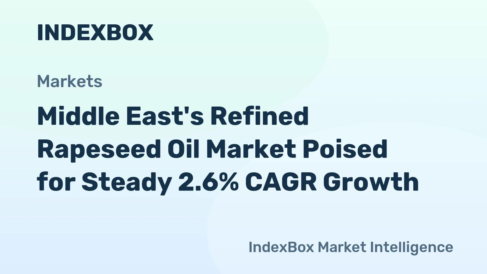 Middle East's Refined Rapeseed Oil Market Poised for Steady 2.6% CAGR Growth